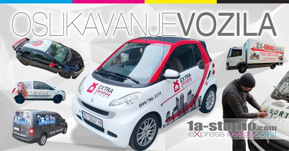 Oslikavanje vozila • Folija za vozila • Naljepnice za auto